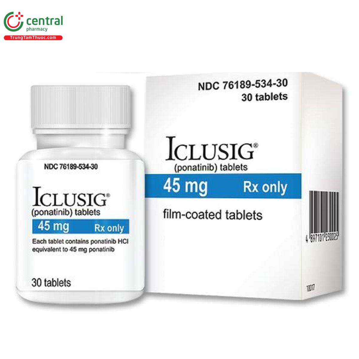 Thuốc Iclusig 45mg - Điều trị bệnh bạch cầu tủy mạn tính