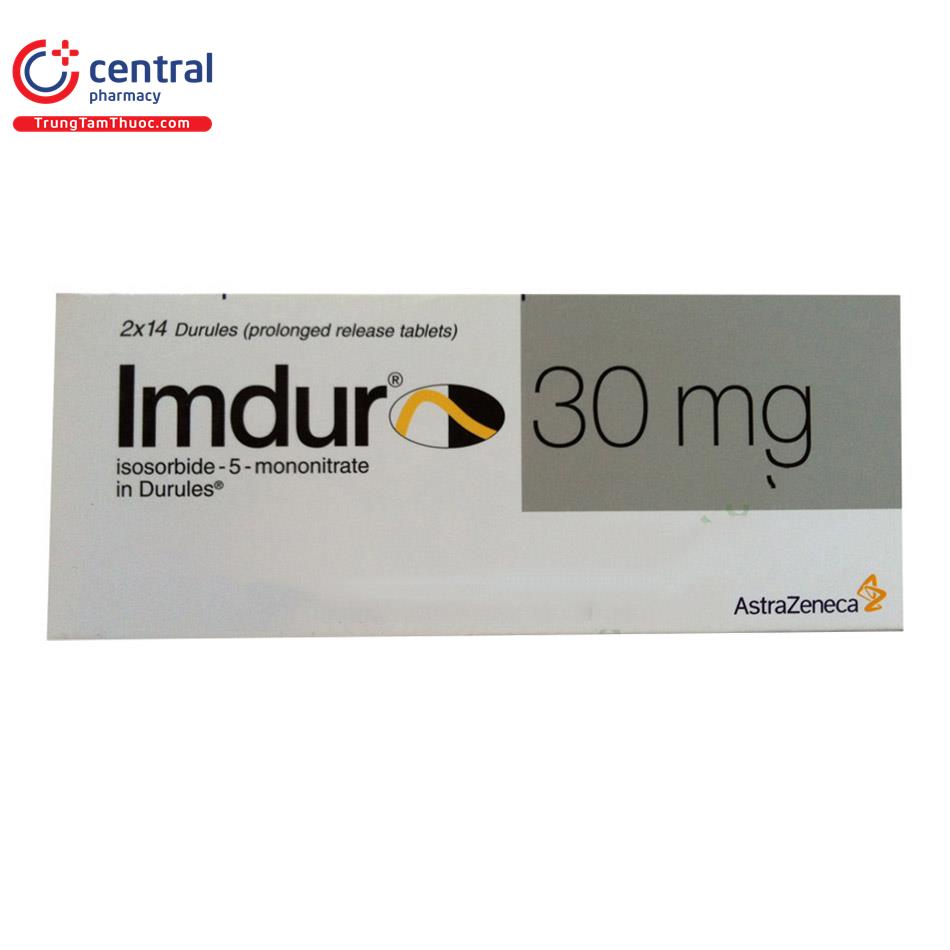 [CHÍNH HÃNG] Thuốc Imdur 30mg AstraZeneca điều trị đau thắt ngực