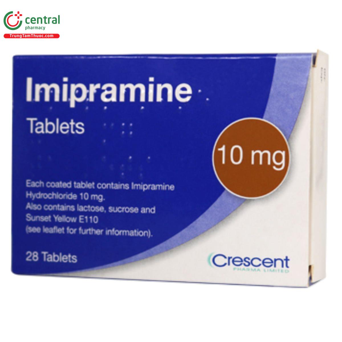Thuốc Imipramine Tablets 10mg Crescent chỉ định điều trị bệnh trầm cảm