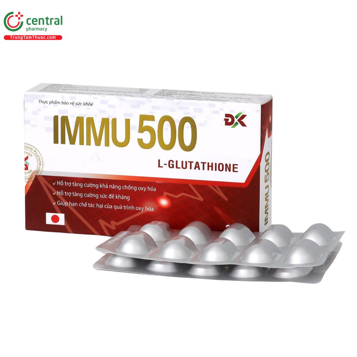 Thuốc Immu 500 - tăng cường chống oxy hóa, hỗ trợ loại bỏ độc tố