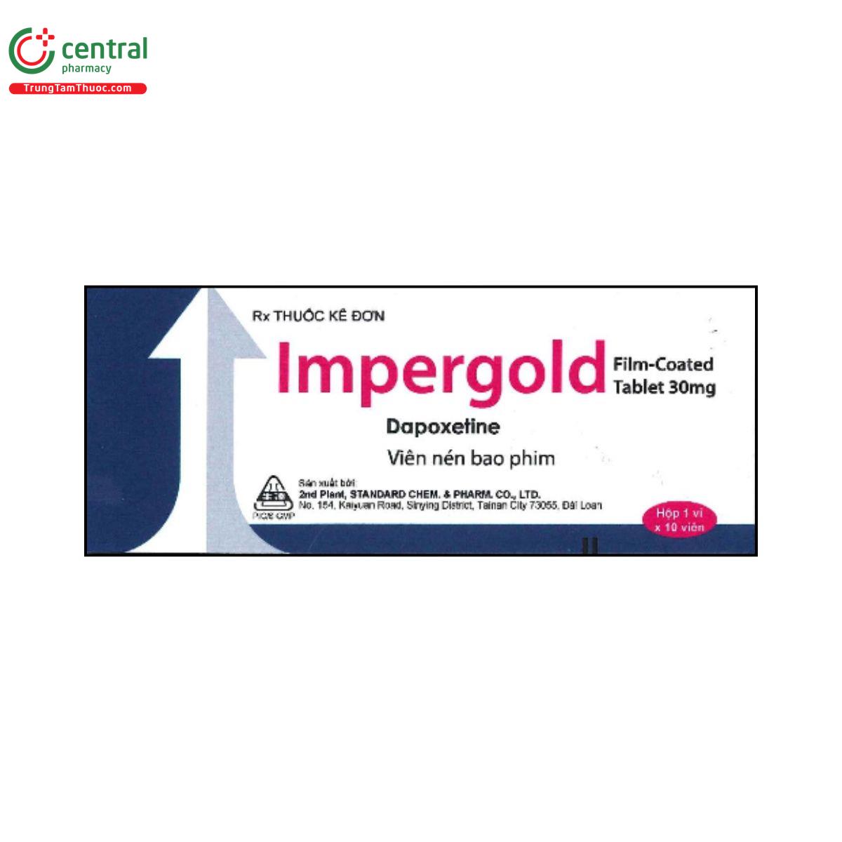 Thuốc Impergold Film-Coated Tablet 30mg Điều trị xuất tinh sớm