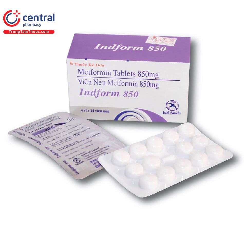 [CHÍNH HÃNG] Thuốc Indform 850 điều trị đái tháo đường tuýp II
