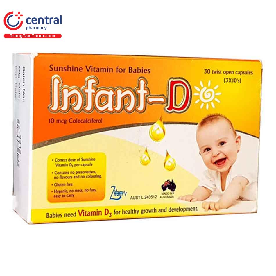 [CHÍNH HÃNG] Thuốc Infant-D: bổ sung vitamin D3 cho bé
