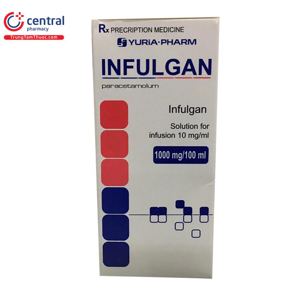 Thuốc Infulgan (Paracetamol 1000mg) giúp giảm đau, hạ sốt