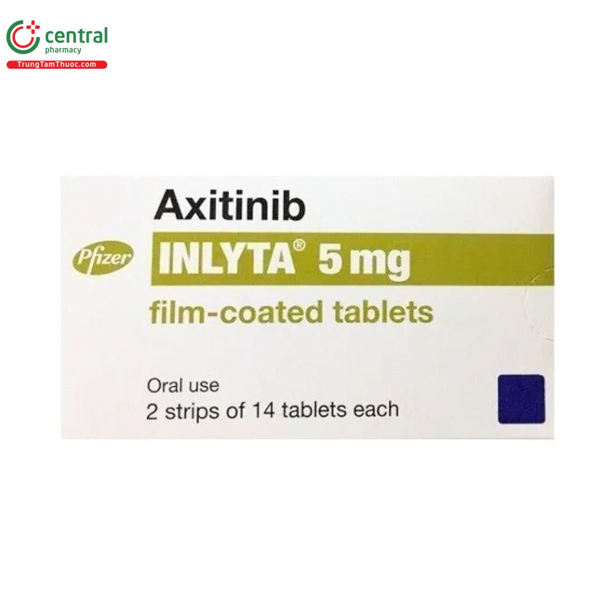 Thuốc Inlyta 5mg - Điều trị ung thư biểu mô tế bào thận tiến triển