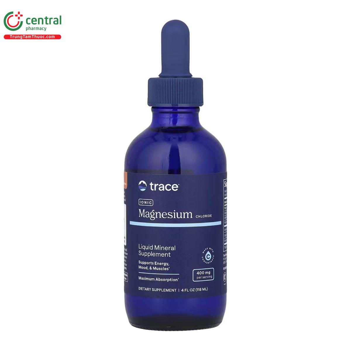 Ionic Magnesium 400mg Trace Minerals Research (118ml) bổ sung ion vi ...