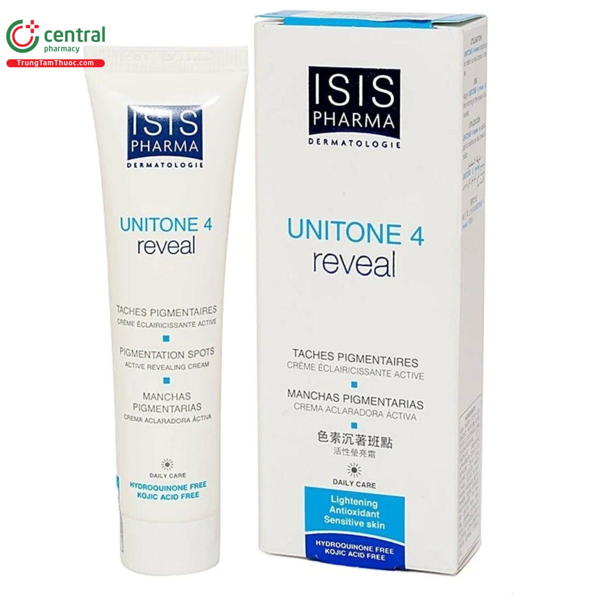 Isis Pharma Unitone 4 Reveal - Giúp làm mờ vết sạm da và nám da