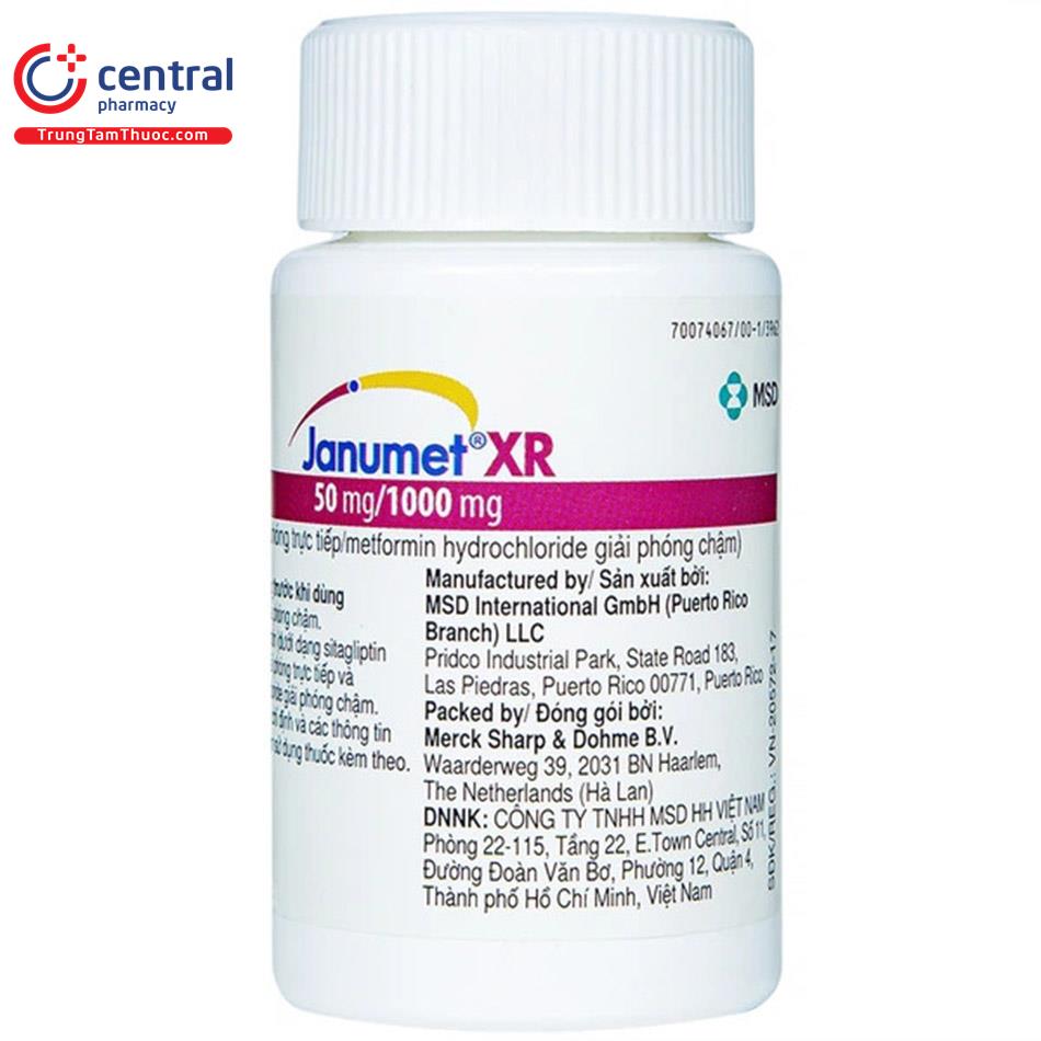 [chÍnh HÃng] Thuốc Janumet Xr 50mg 1000mg Kiểm Soát đường Huyết