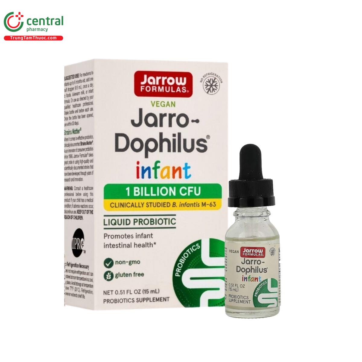 Men vi sinh Jarro-Dophilus Infant Liquid Probiotic giúp bé tiêu hóa ...