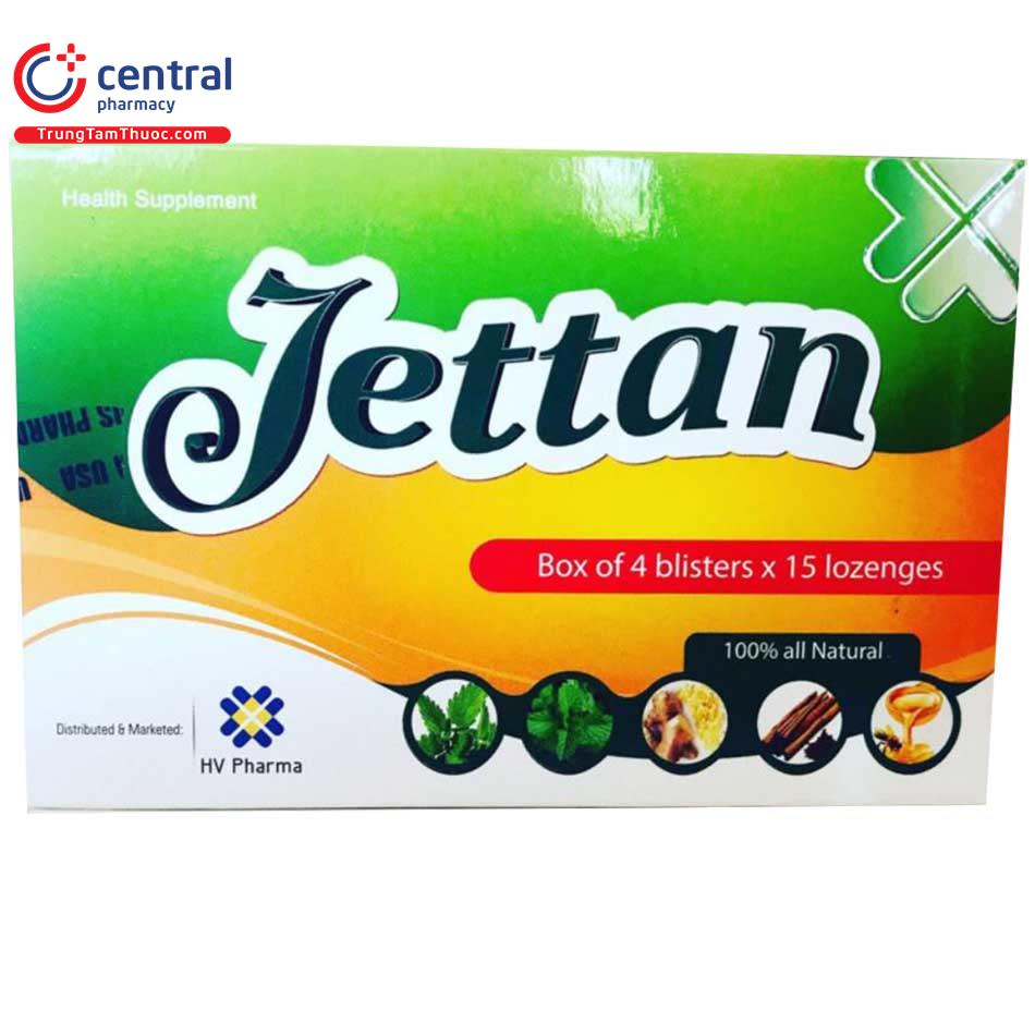 Jettan - Viên ngậm ho: Cách dùng, liều dùng, giá bán