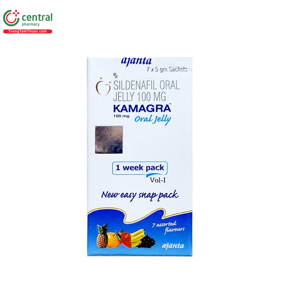 Thuốc KAMAGRA 100mg Oral Jelly Vol I điều trị tình trạng rối loạn cương ...