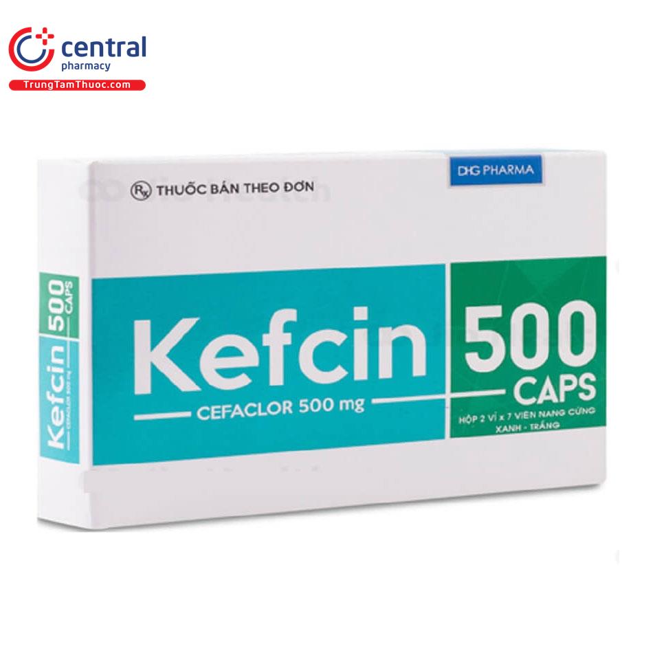 [CHÍNH HÃNG] Thuốc Kefcin 500 Caps điều trị nhiễm khuẩn đường hô hấp