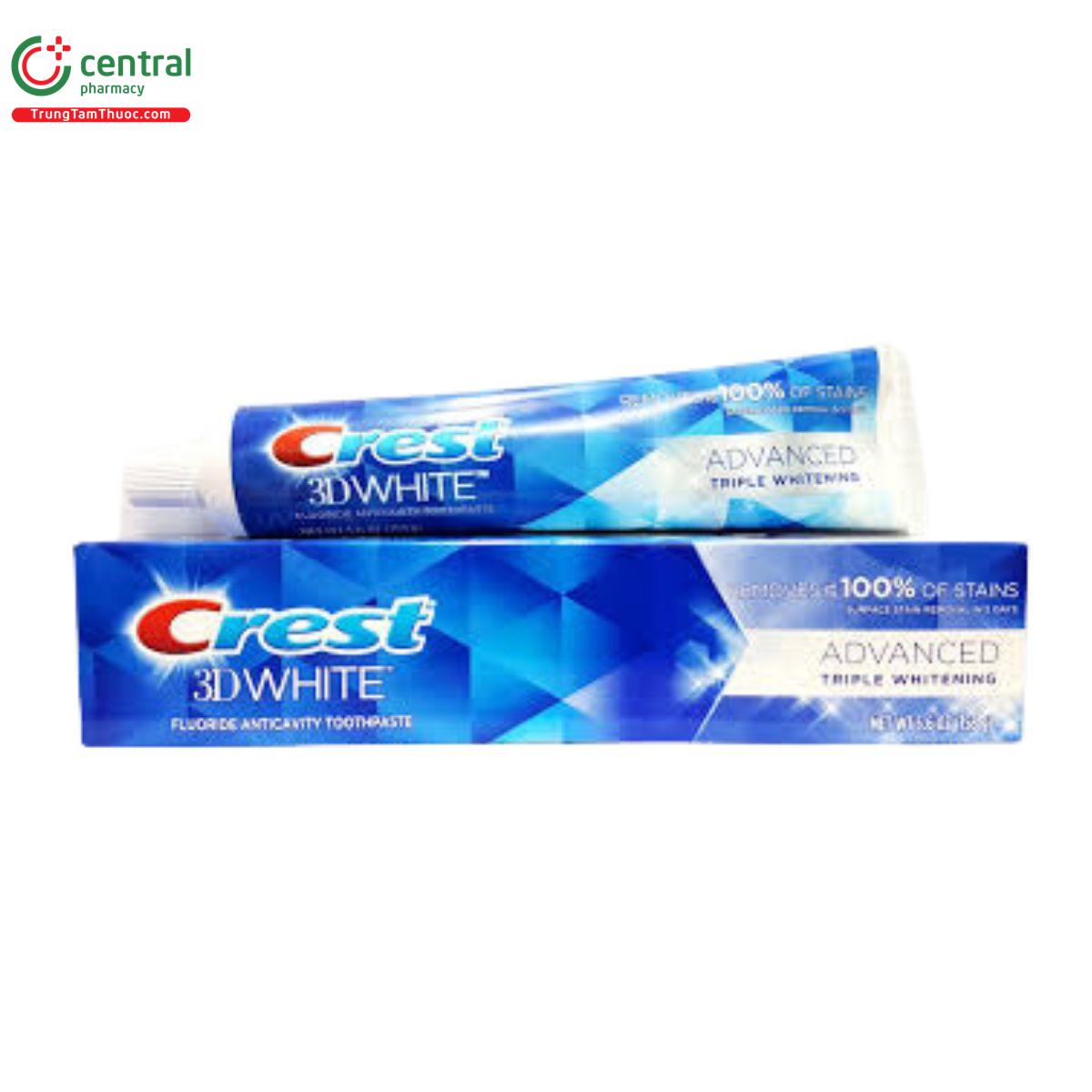 Kem đánh răng Crest 3D White Advanced Whitening (Mỹ) hạn chế sâu răng