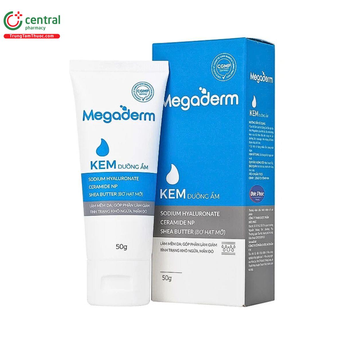 Kem Dưỡng Ẩm Megaderm làm dịu, giảm khô, nứt nẻ và mềm mịn làn da