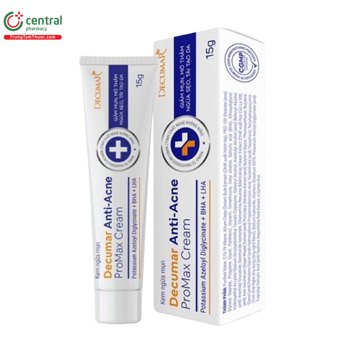 Kem ngừa mụn Decumar Promax Anti-Acne Cream giúp giảm mụn, mờ thâm