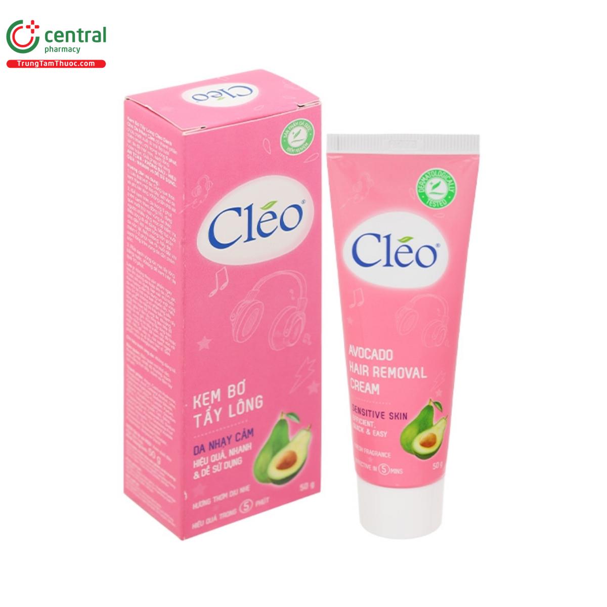 Kem tẩy lông Cléo Avocado Hair Removal Cream cách sử dụng hiệu quả