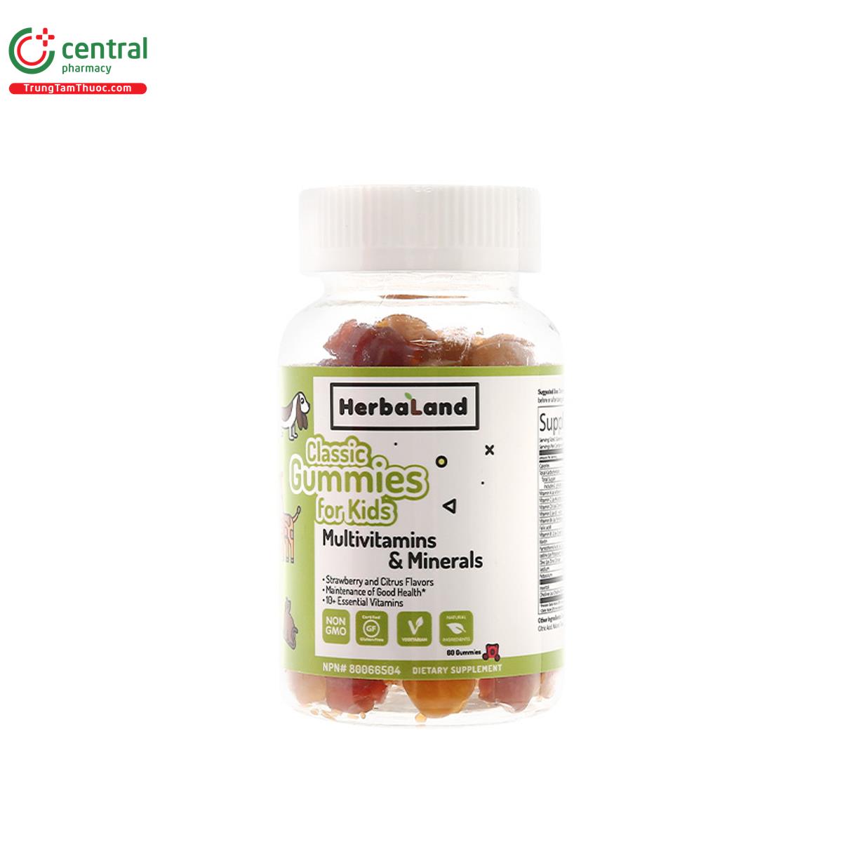 Herbaland Classic Gummies For Kids Multivitamins & Minerals bổ sung ...