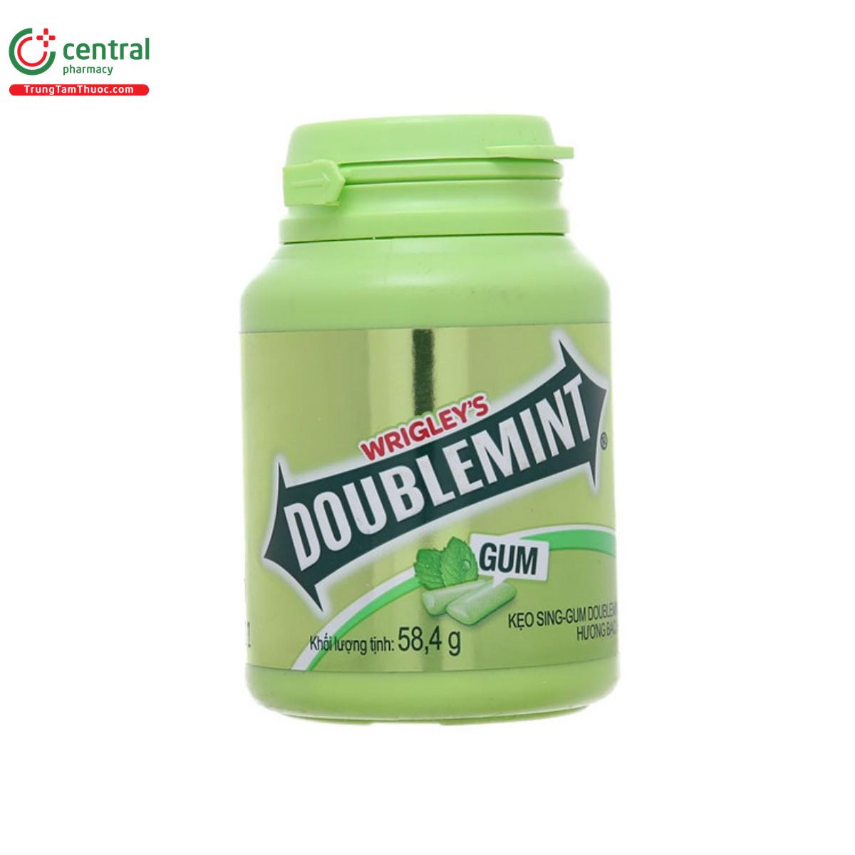 Kẹo sing-gum Wrigley's DoubleMint hương bạc hà - Hơi thở thơm mát
