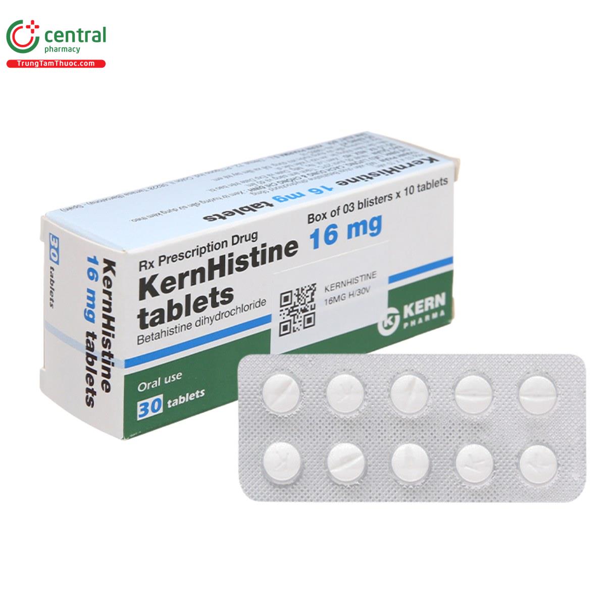 Thuốc Kernhistine 16mg - Thuốc giảm chóng mặt, hoa mắt dung nạp tốt