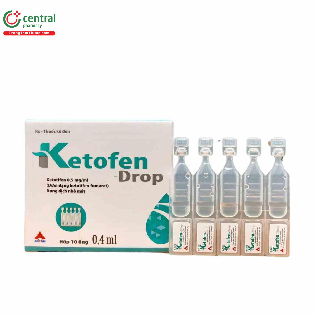 Thuốc Ketofen-Drop 0,4ml Ketotifen điều trị viêm kết mạc dị ứng