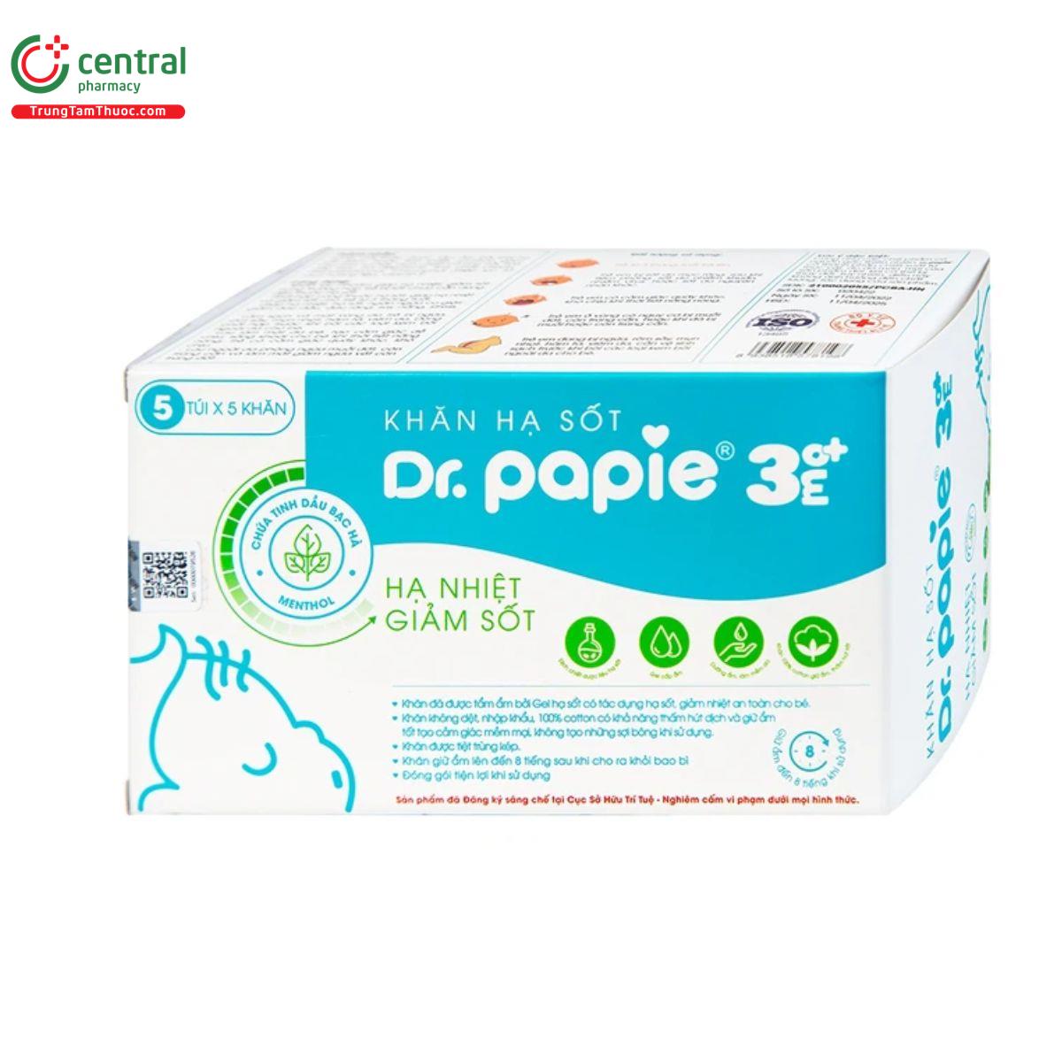 Khăn Hạ Sốt Dr.Papie 3mo+ dành cho trẻ từ 3 tháng tuổi