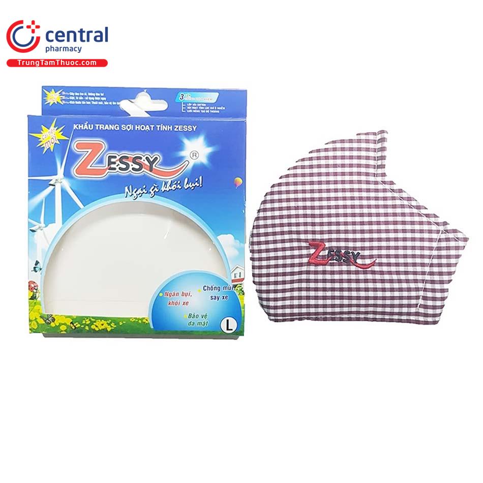 [CHÍNH HÃNG] Khẩu trang sợi hoạt tính Zessy (size L) - Bảo vệ hô hấp