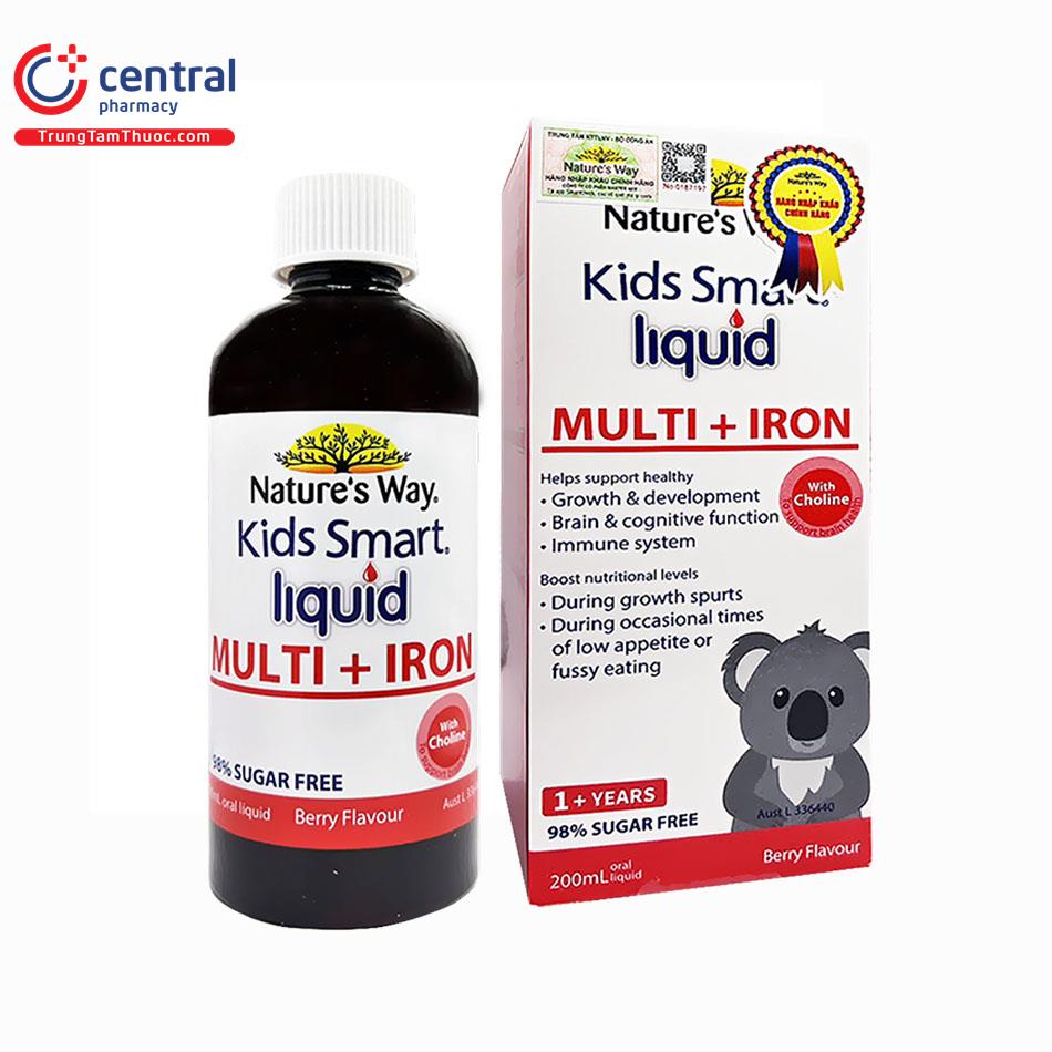 [CHÍNH HÃNG] Kids Smart Multi + Iron liquid cung cấp vi chất cho bé