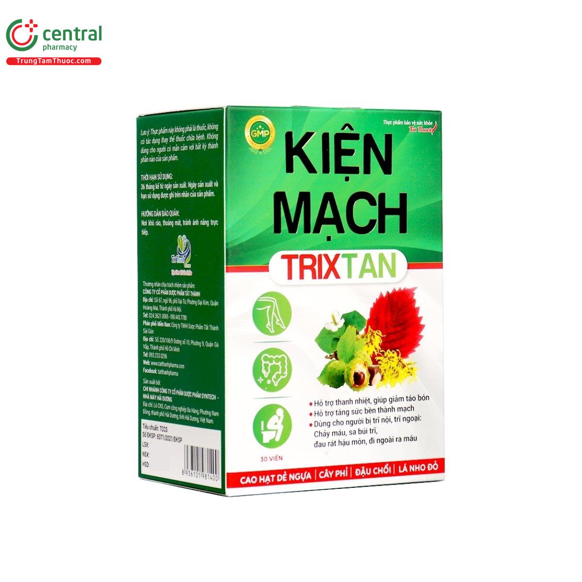 Kiện Mạch Trixtan - Hỗ trợ thanh nhiệt, giảm táo bón và nguy cơ bị trĩ