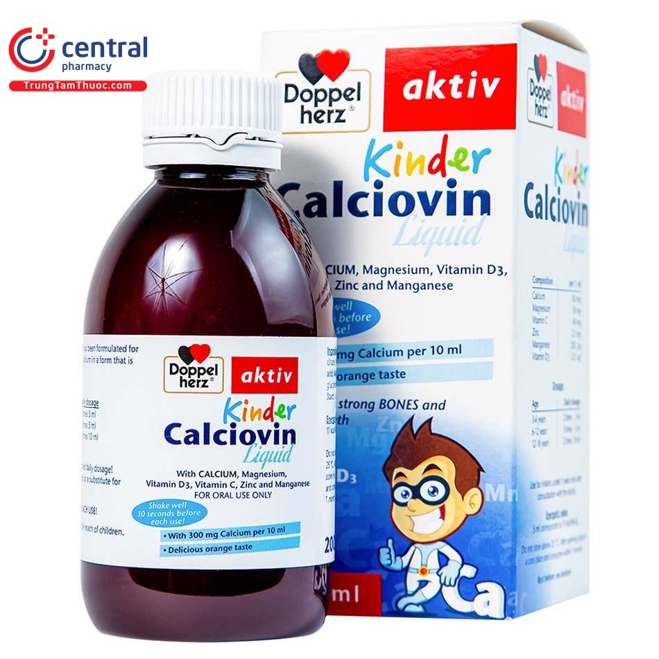 Kinder Calciovin Liquid Doppelherz 200ml phòng ngừa loãng xương