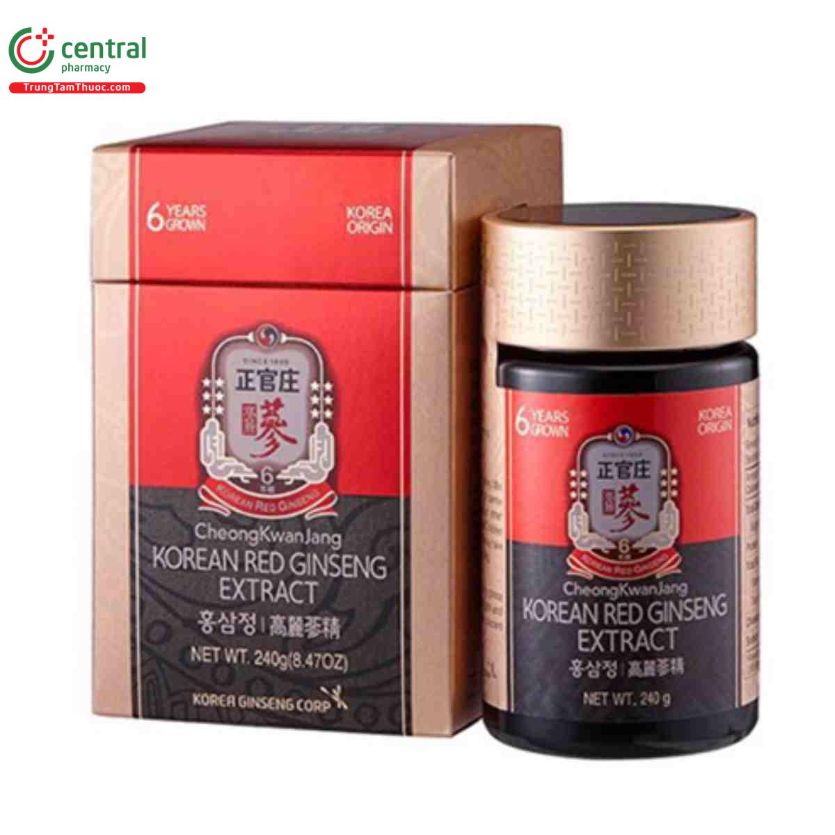 Thuốc Korean Red Ginseng Extract Lọ 240g hỗ trợ tăng cường sức lực