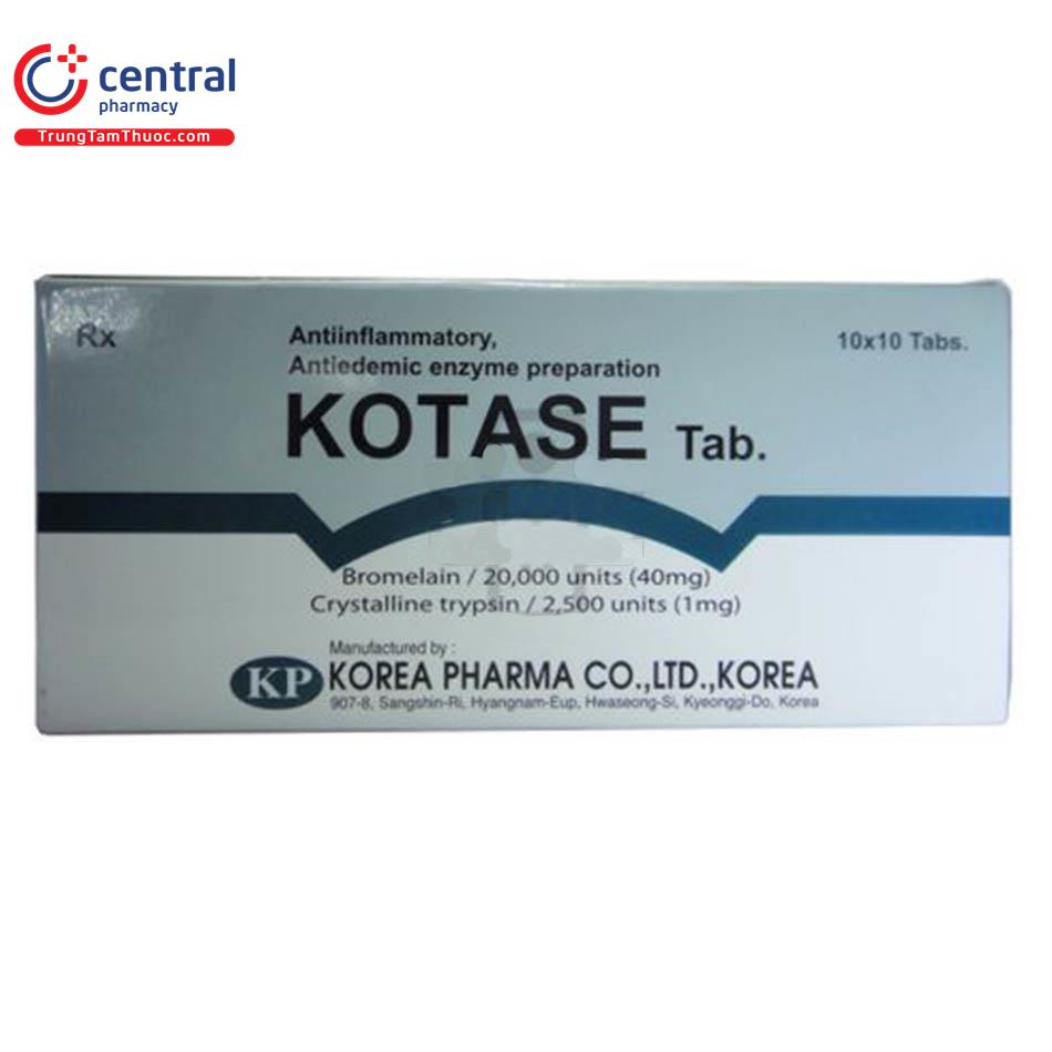 [CHÍNH HÃNG] Thuốc Kotase Tab. điều trị bong gân, ứ sữa, viêm vú