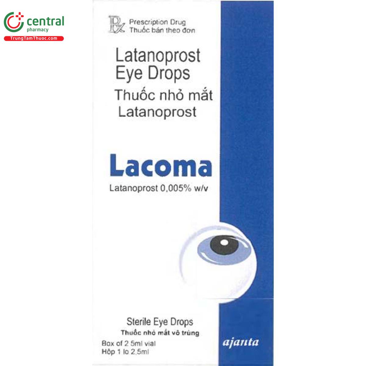 Thuốc Lacoma - Giúp giảm nhãn áp ở các bệnh nhân glaucoma góc mở