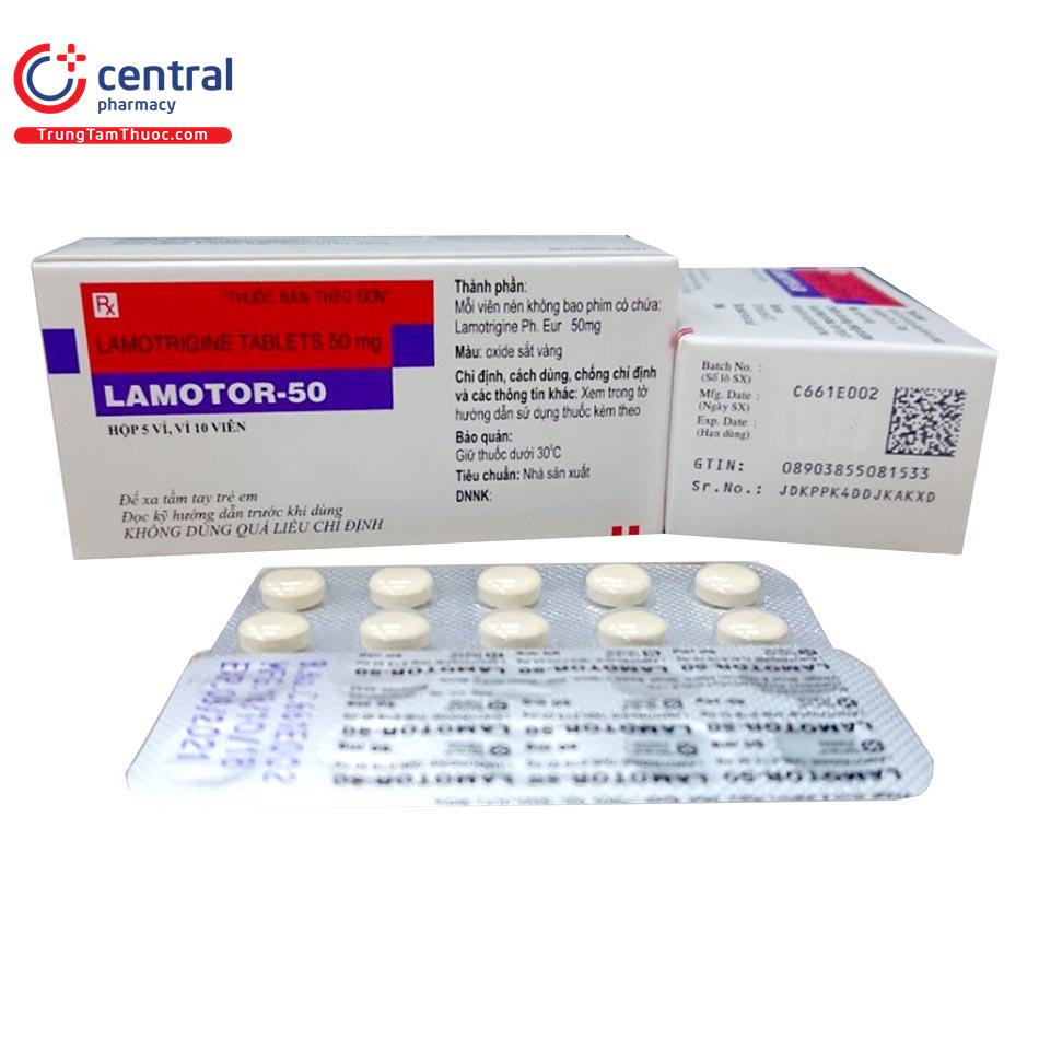 [CHÍNH HÃNG] Thuốc Lamotor-50mg - Thuốc điều trị động kinh