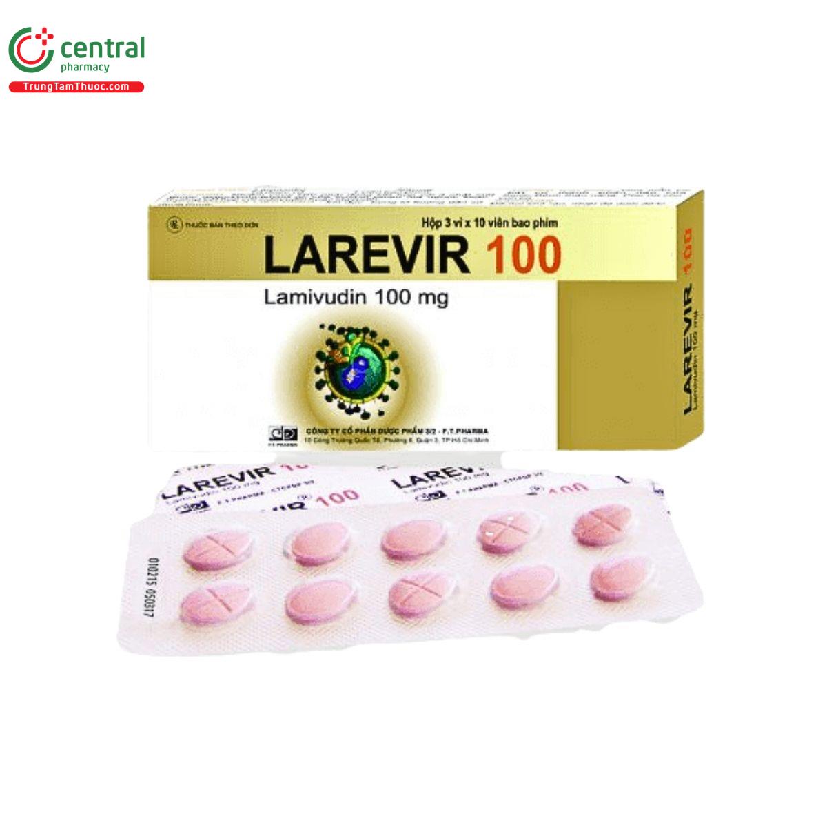 Thuốc Larevir 100 điều trị HIV, kết hợp với thuốc dideoxynucleosid