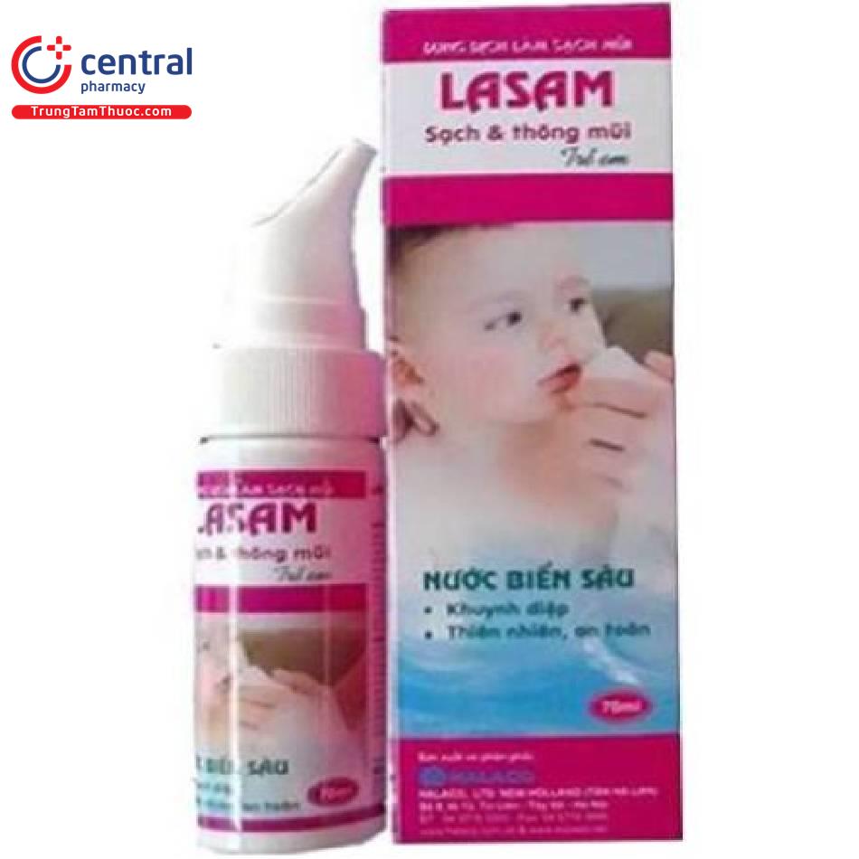 Thuốc Lasam TE 70ml - Xịt mũi, làm sạch mũi: Cách dùng, giá bán