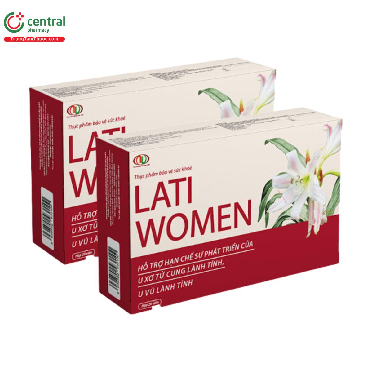 Lati Women giúp hạn chế sự phát triển u xơ tử cung, u vú lành tính
