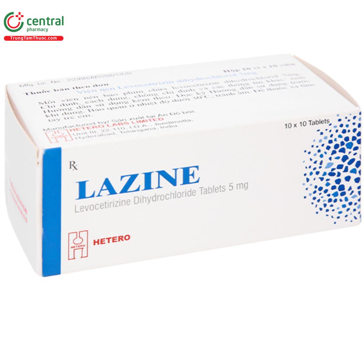 Thuốc Lazine 5mg - Điều trị viêm mũi dị ứng, bệnh mày đay mạn tính