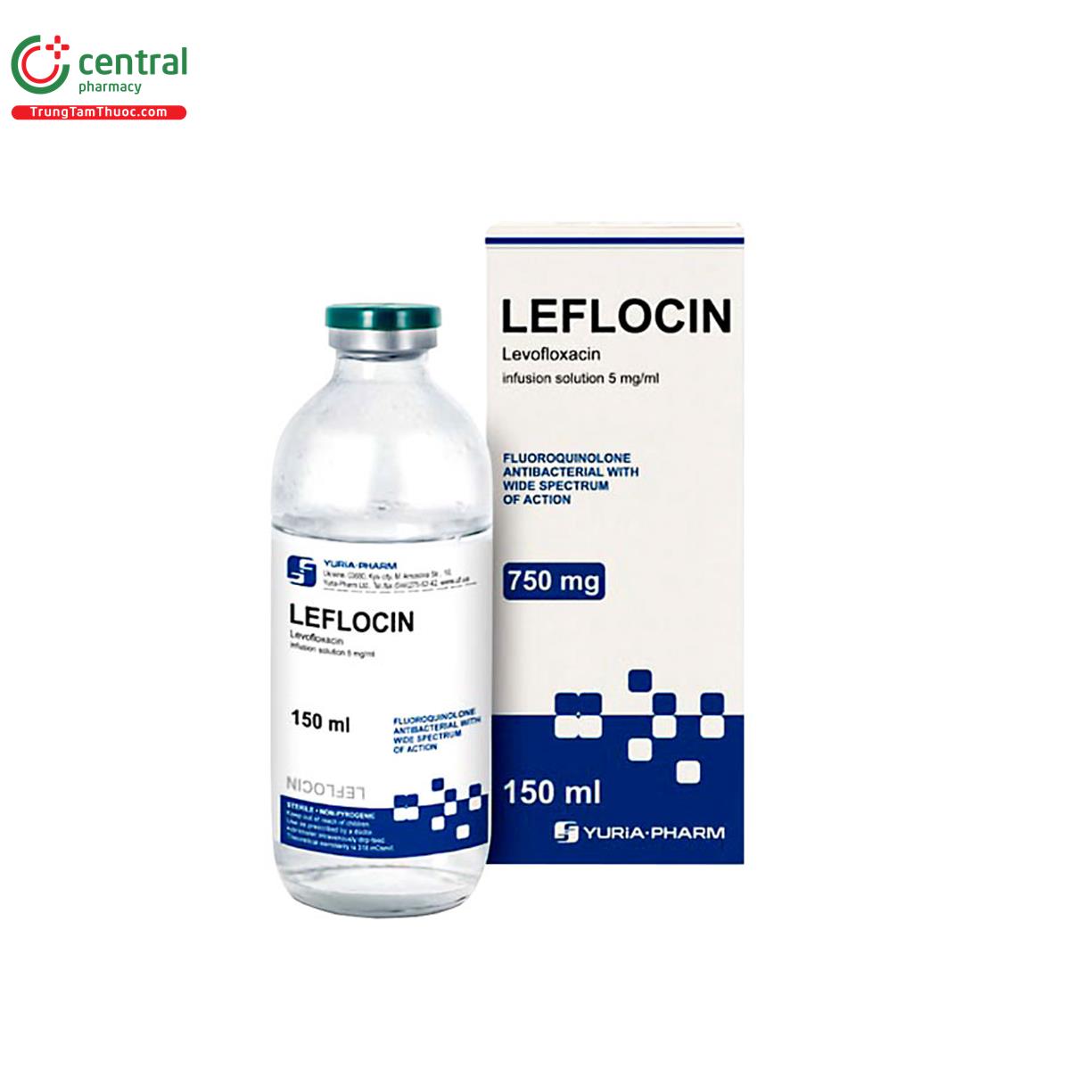 Thuốc Leflocin 750mg/150ml - điều trị nhiễm khuẩn ở người trưởng thành