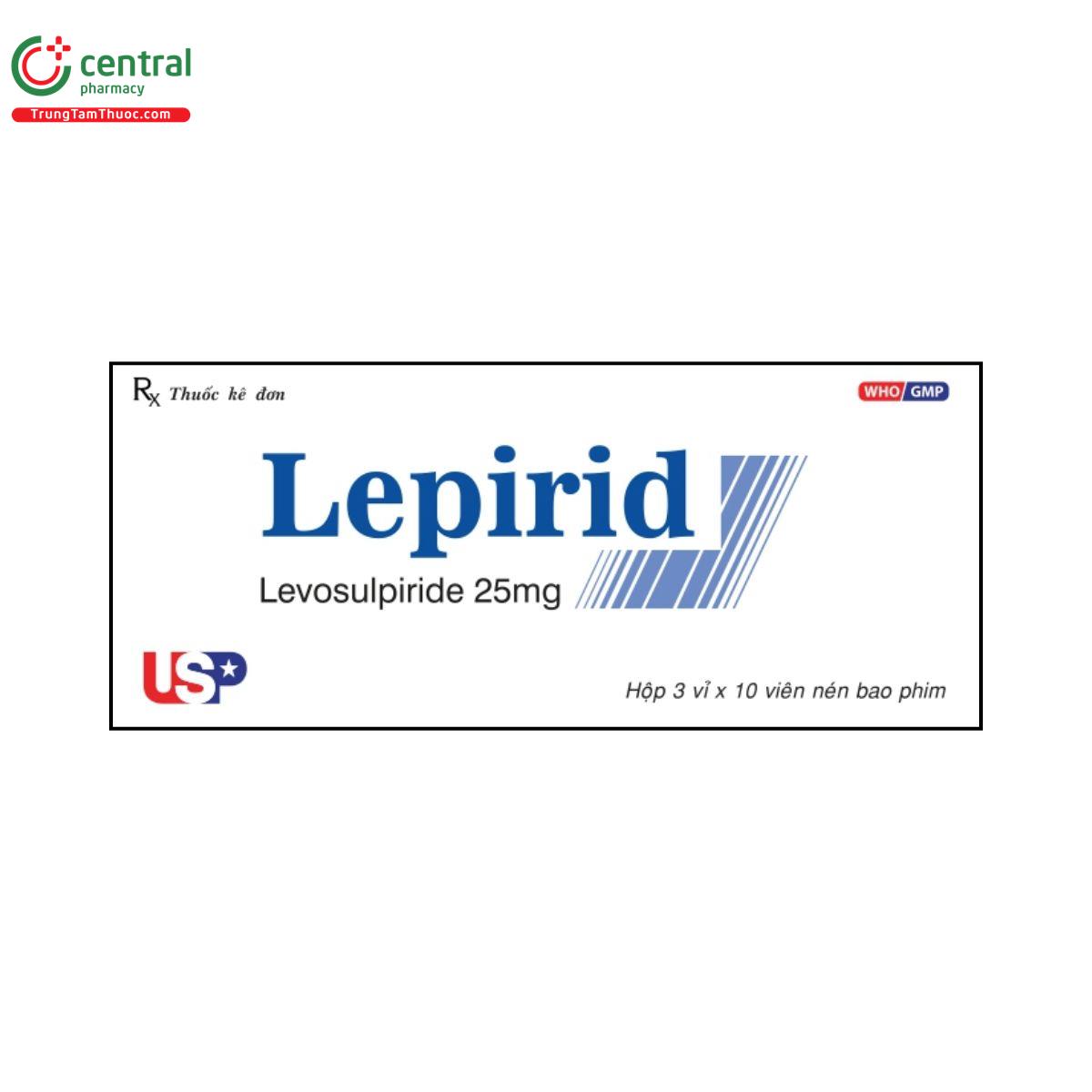 Thuốc Lepirid 25mg giảm triệu chứng rối loạn tiêu hóa, chóng mặt