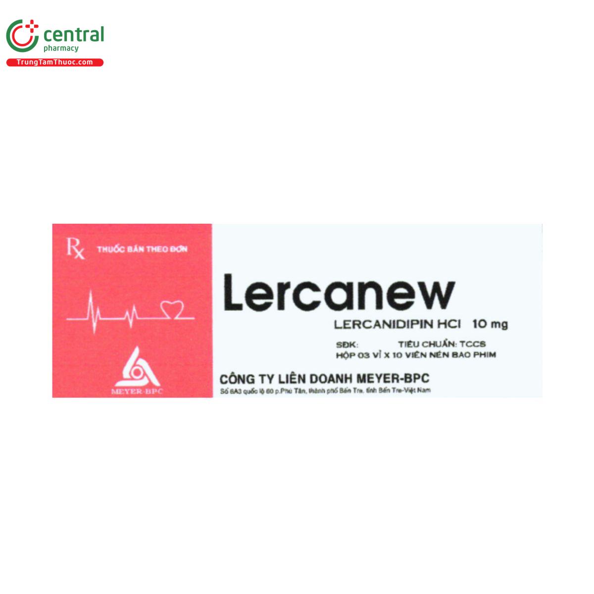 Thuốc Lercanew 10mg điều trị tăng huyết áp cho người lớn
