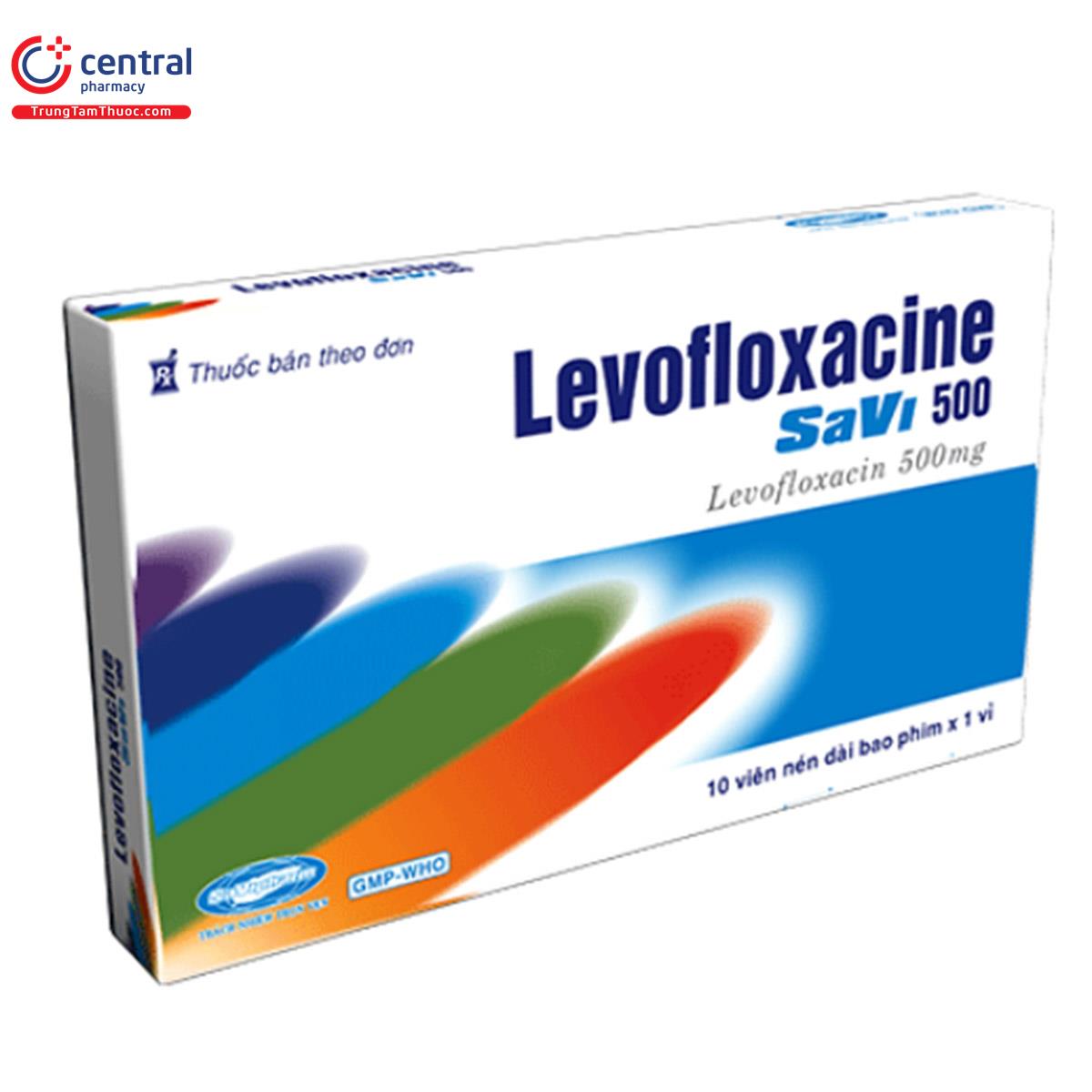 Thuốc kháng sinh Levofloxacine SaVi 500 giúp điều trị nhiễm khuẩn