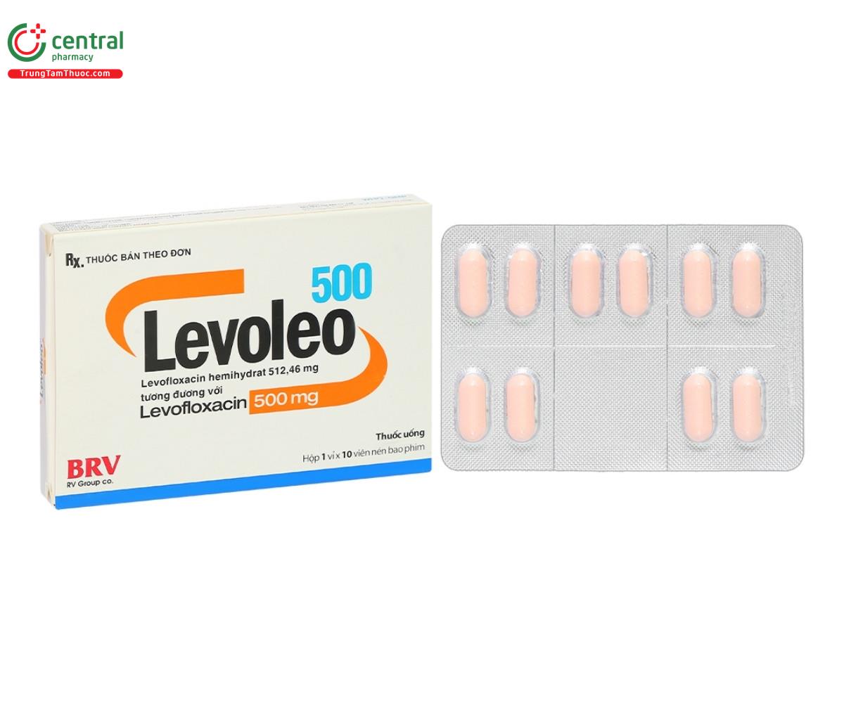 Thuốc Levoleo 500mg (1 vỉ x 10 viên) - Điều trị bệnh nhiễm khuẩn