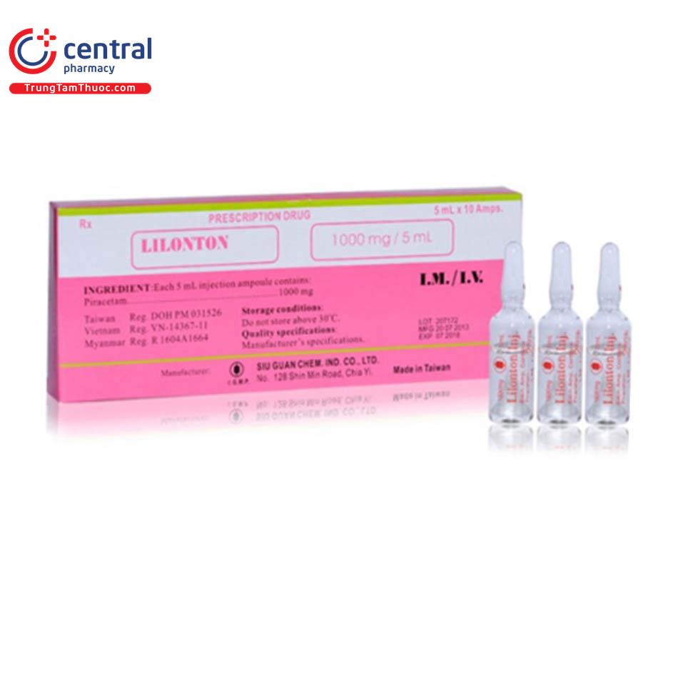 Thuốc Lilonton 1000mg/5ml điều trị các bệnh do tổn thương não