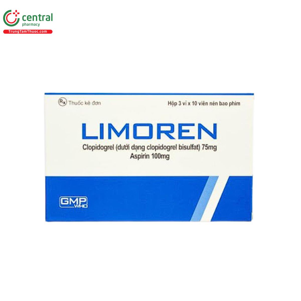 Thuốc Limoren 75mg/100mg - Dự phòng nhồi máu cơ tim và đột quỵ
