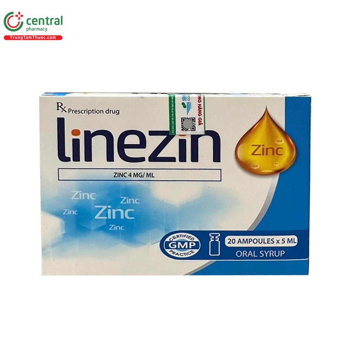 Thuốc Linezin 20mg/5ml - Bổ sung đầy đủ nhu cầu Kẽm của cơ thể