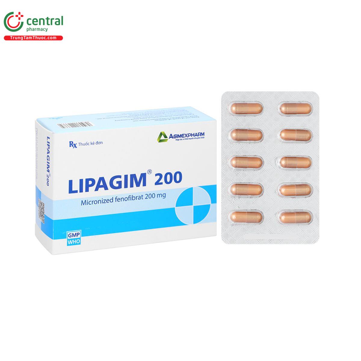 Thuốc Lipagim 200 điều trị tăng lipid máu, triglycerid, cholesterol