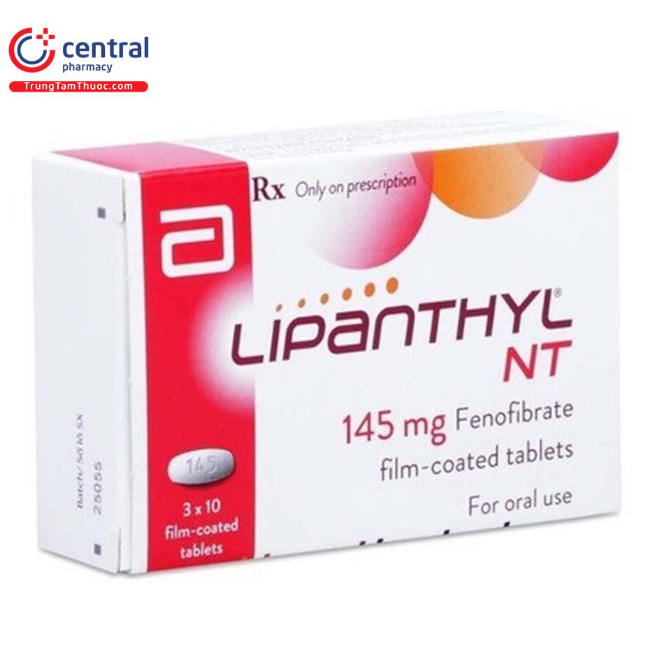 [CHÍNH HÃNG] Thuốc điều trị rối loạn lipid mỡ máu Lipanthyl NT 145mg