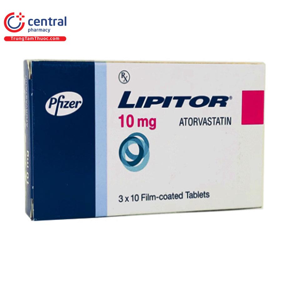 [CHÍNH HÃNG] Thuốc Lipitor 10 mg hạ cholesterol máu
