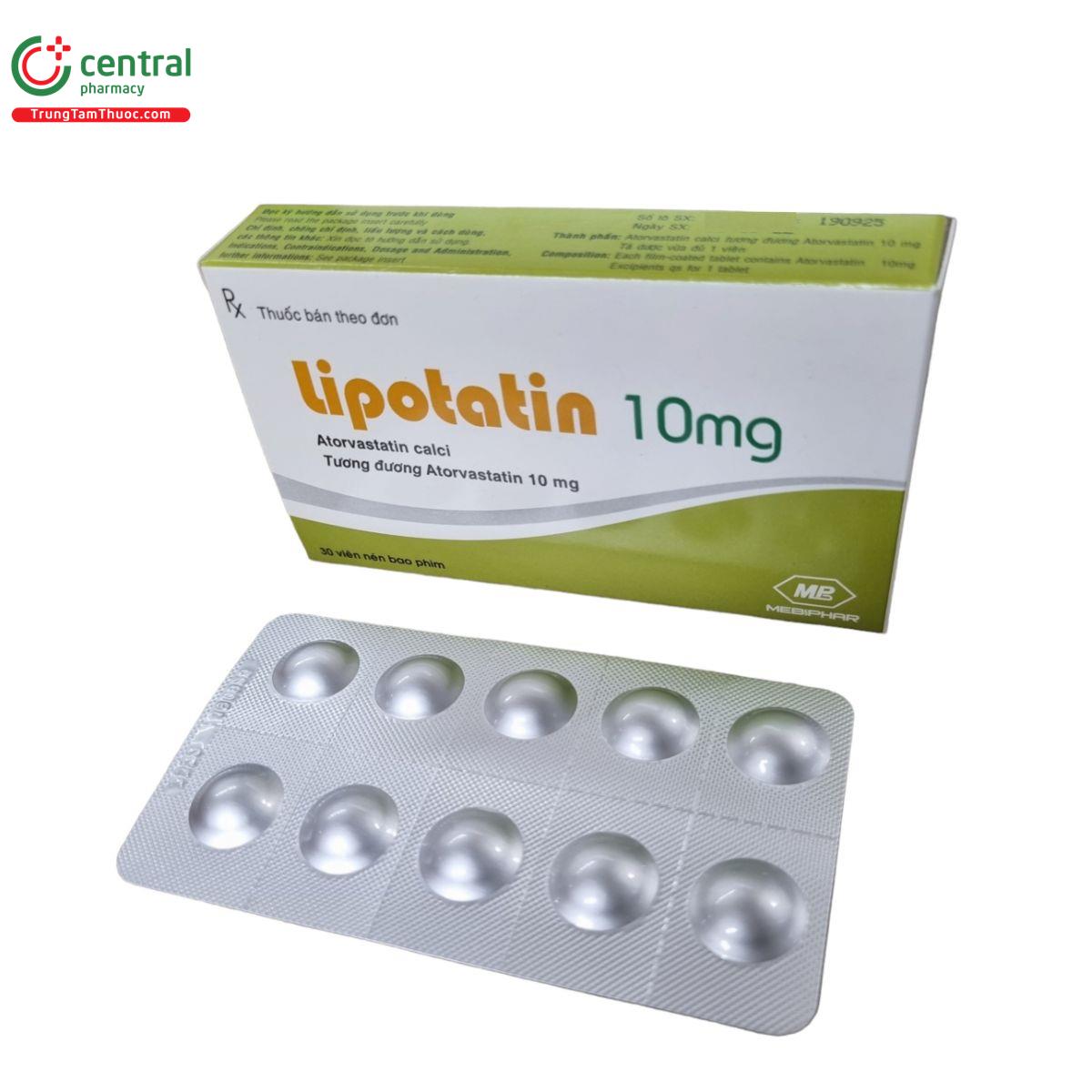 Thuốc Lipotatin 10mg điều trị rối loạn lipid huyết, tăng cholesterol
