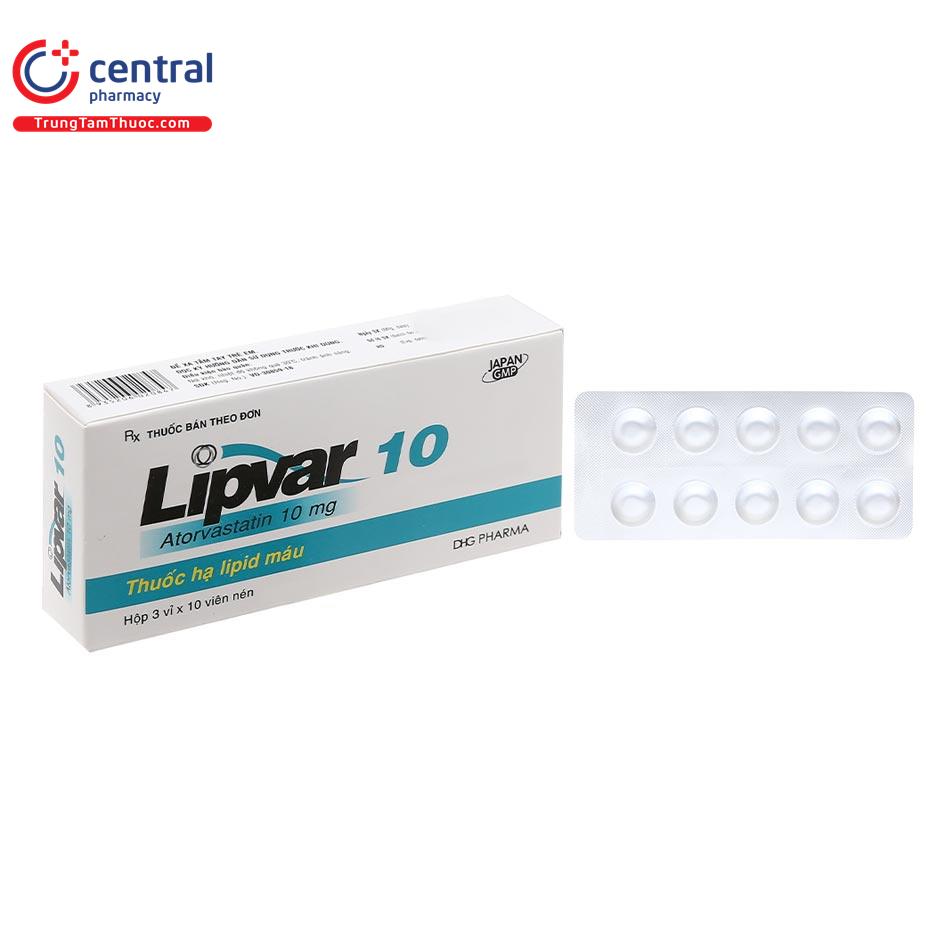 [CHÍNH HÃNG] Thuốc Lipvar 10 giúp giảm cholesterol trong máu